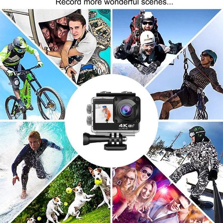 Waterproof 4K Sports Camera WiFi Anti-Shake Action Camera Camcorder Go ...